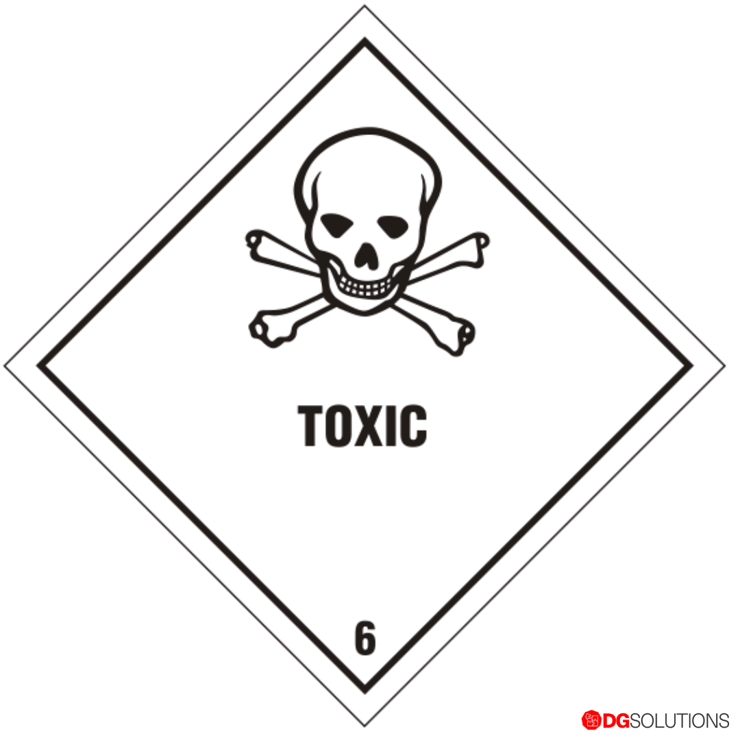 Class 6.1 Toxic Substance Container Label – Compliant DG Placard – DG ...